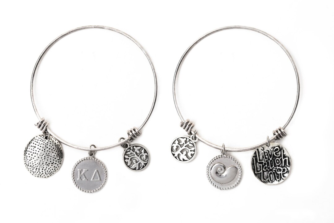 Kappa Delta Expandable Wire Bangle Bracelet White Gold - Etsy