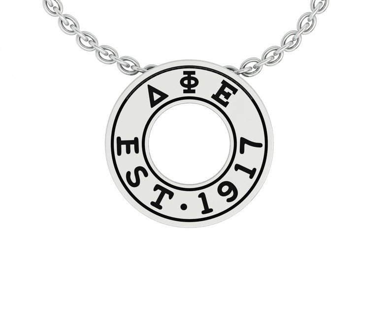 Delta Phi Epsilon Necklace Eternity Love Design Sterling - Etsy