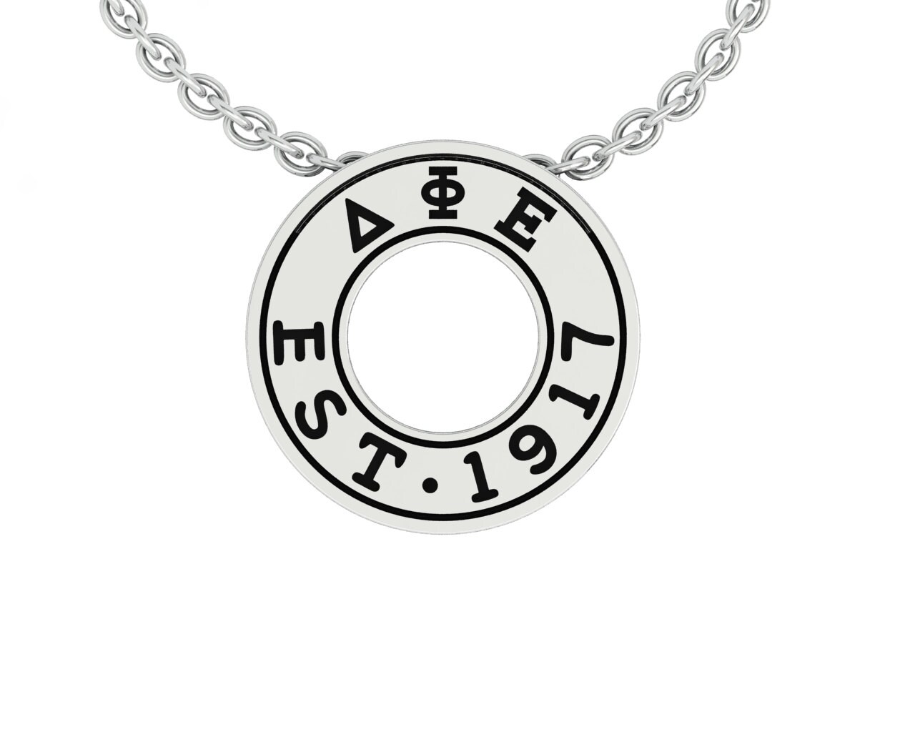 Delta Phi Epsilon Necklace Eternity Love Design Sterling | Etsy