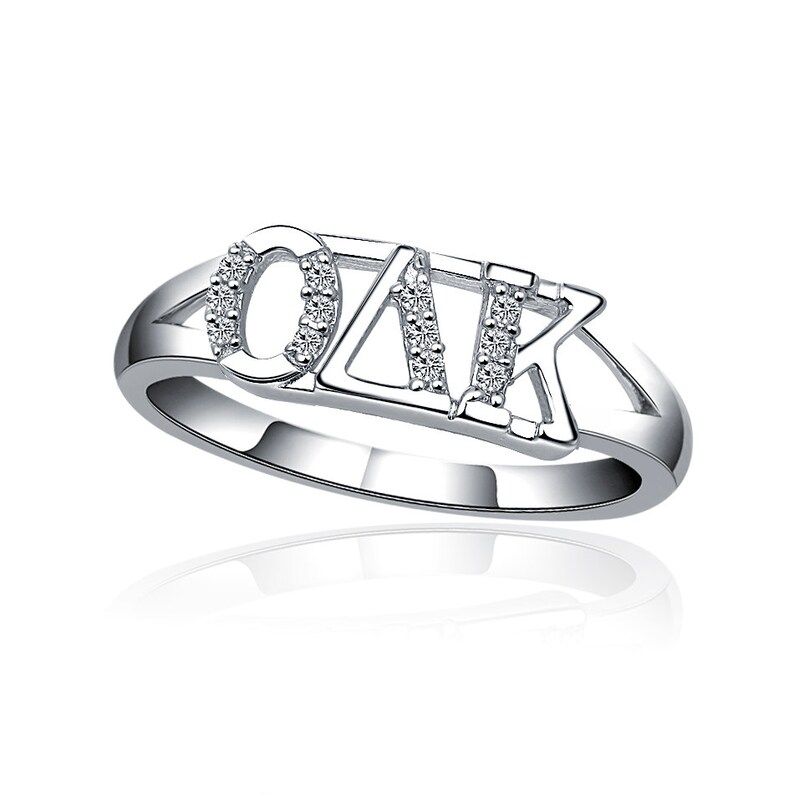 Omicron Delta Kappa Ring Horizontal Design, Sterling Silver ODK-R001 - Etsy