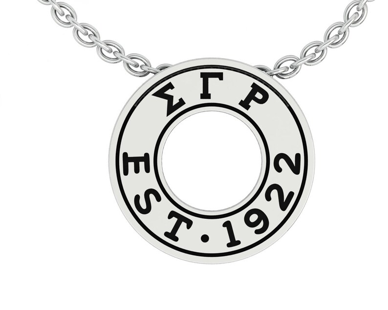 Sigma Gamma Rho Necklace Eternity Love Design Sterling - Etsy