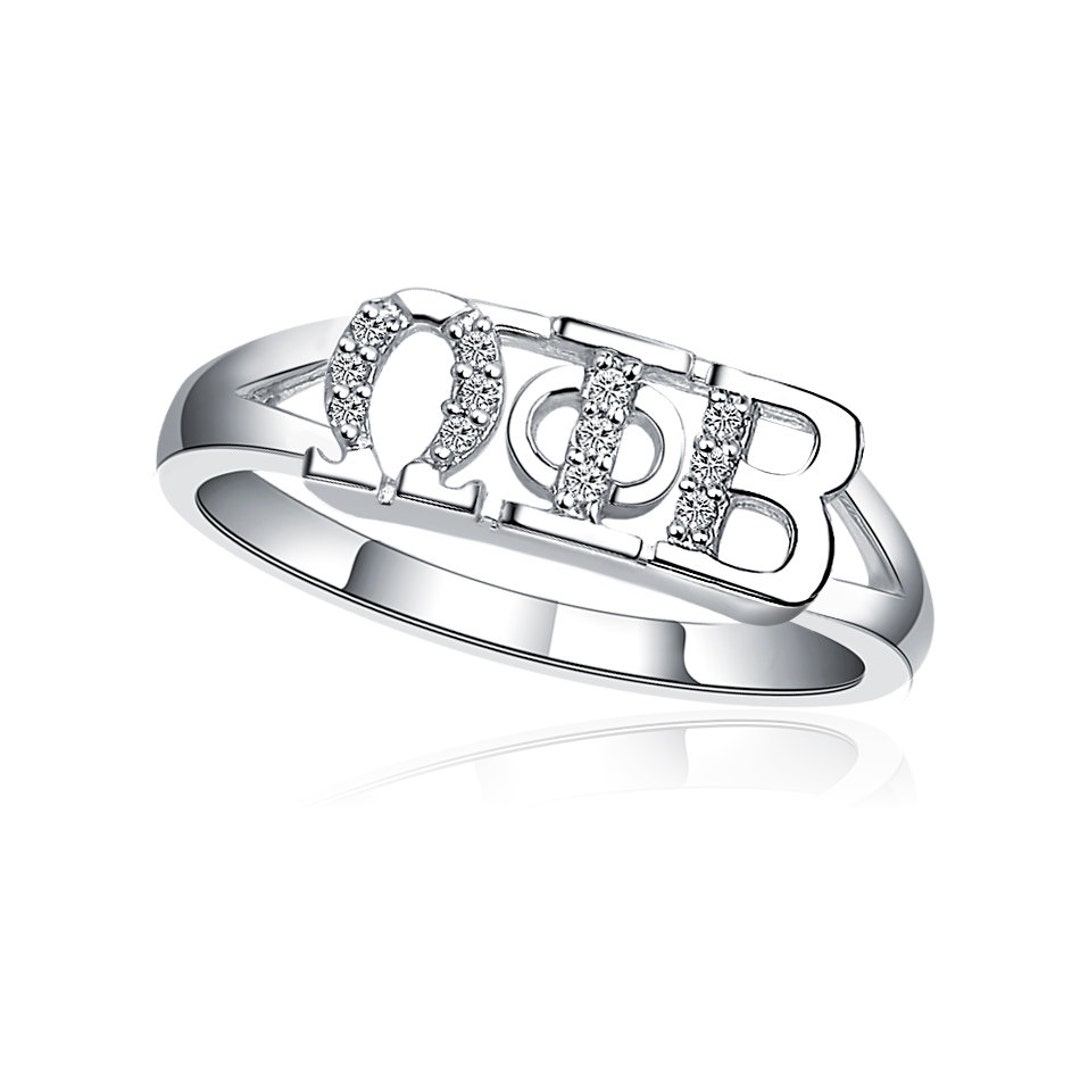 Omega Phi Beta Ring Sterling Silver OPB-R001 - Etsy