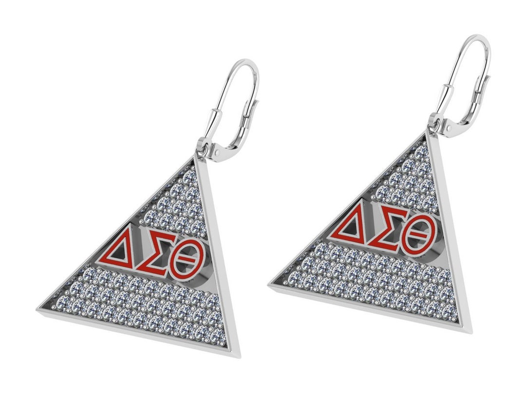 Delta Sigma Theta Triangle Silver Earring E005 - Etsy