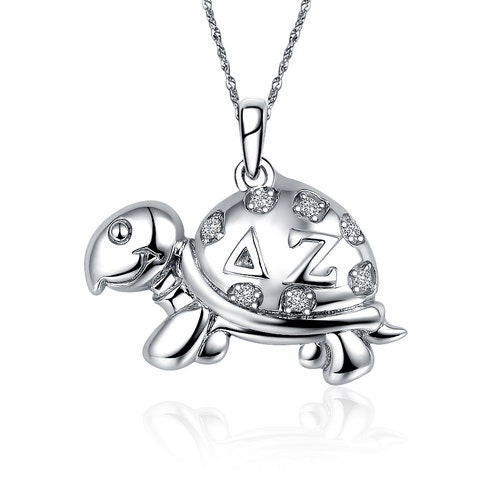 Delta Zeta Lavalier Turtle Design Sterling Silver DZ-P005 - Etsy