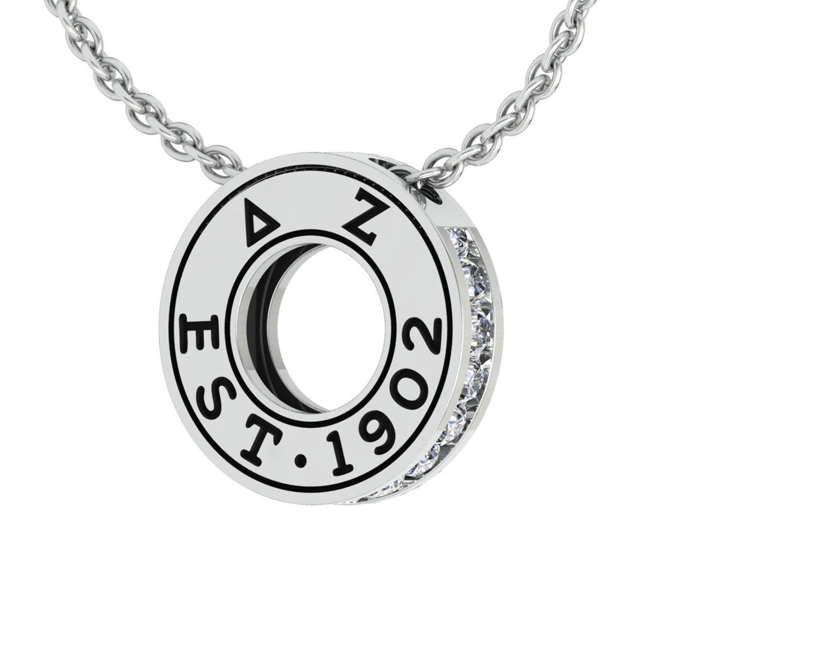 Delta Zeta Lavalier Eternity Love Design Sterling Silver | Etsy