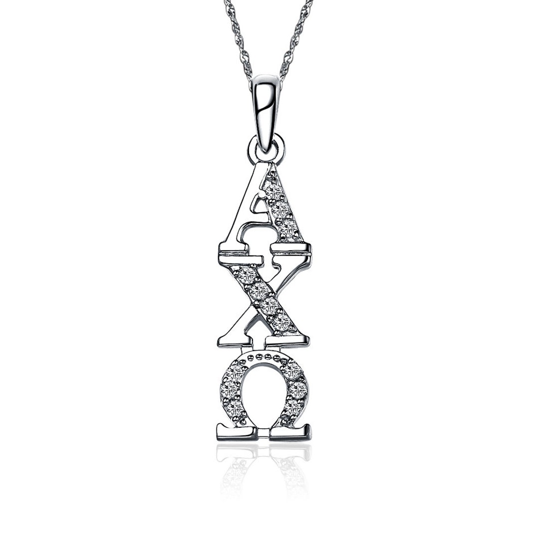 Alpha Chi Omega Lavalier Vertical Design Sterling Silver - Etsy