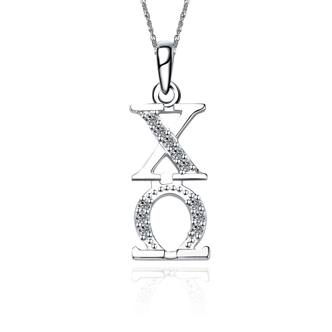 Chi Omega Necklace Sterling Silver CO-P001 - Etsy