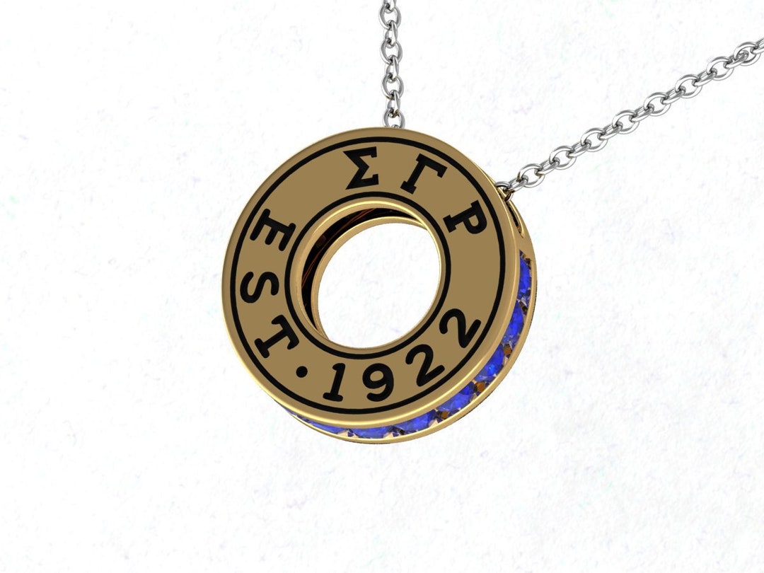 Sigma Gamma Rho Necklace Eternity Love Design Sterling - Etsy