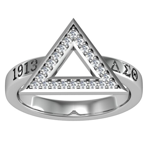 Delta Sigma Theta Sterling Silver Eternity Ring With Ruby | Etsy