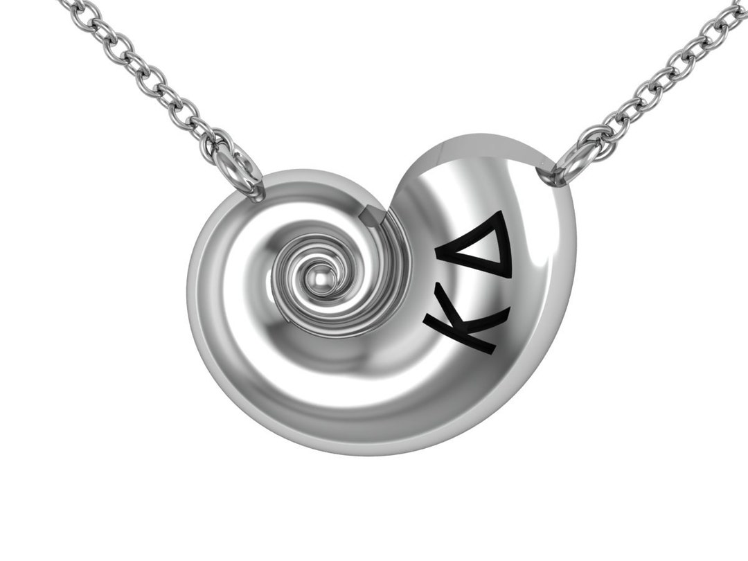 Kappa Delta Nautilus Necklace, Sterling Silver KD-P007 - Etsy