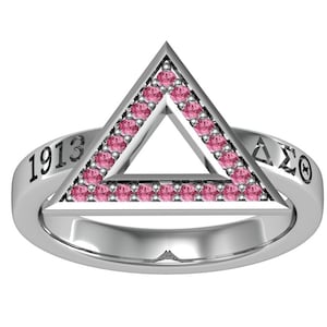 Delta Sigma Theta Sterling Silver Triangle Ring R003 - Etsy