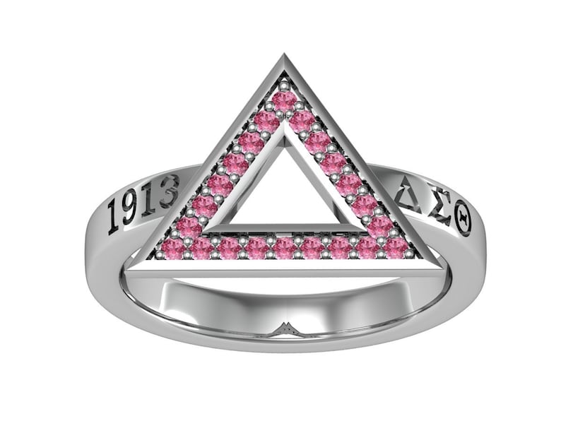 Delta Sigma Theta Sterling Silver Triangle Ring R003 - Etsy