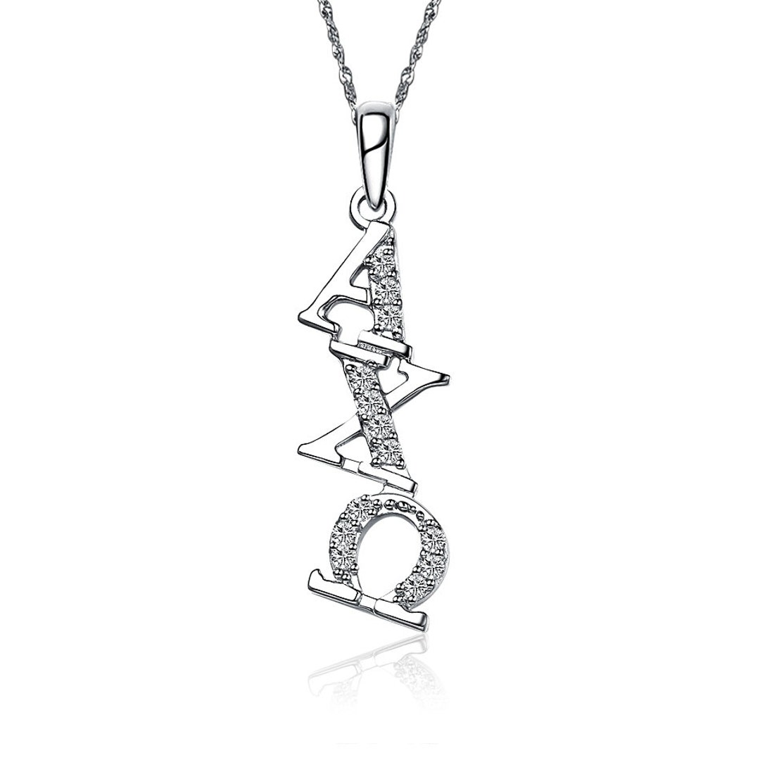 Alpha Chi Omega Lavalier Diagonal Design Sterling Silver - Etsy