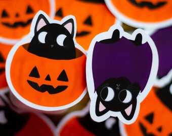Spooky Cat Sticker, Halloween Cat Sticker, Purranormal Cativity, Cat ...