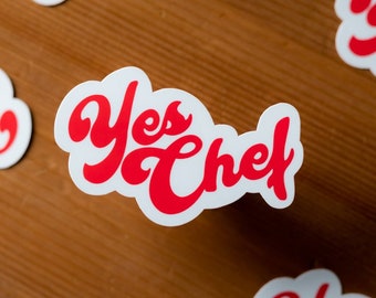 Yes Chef Sticker the Bear - Etsy