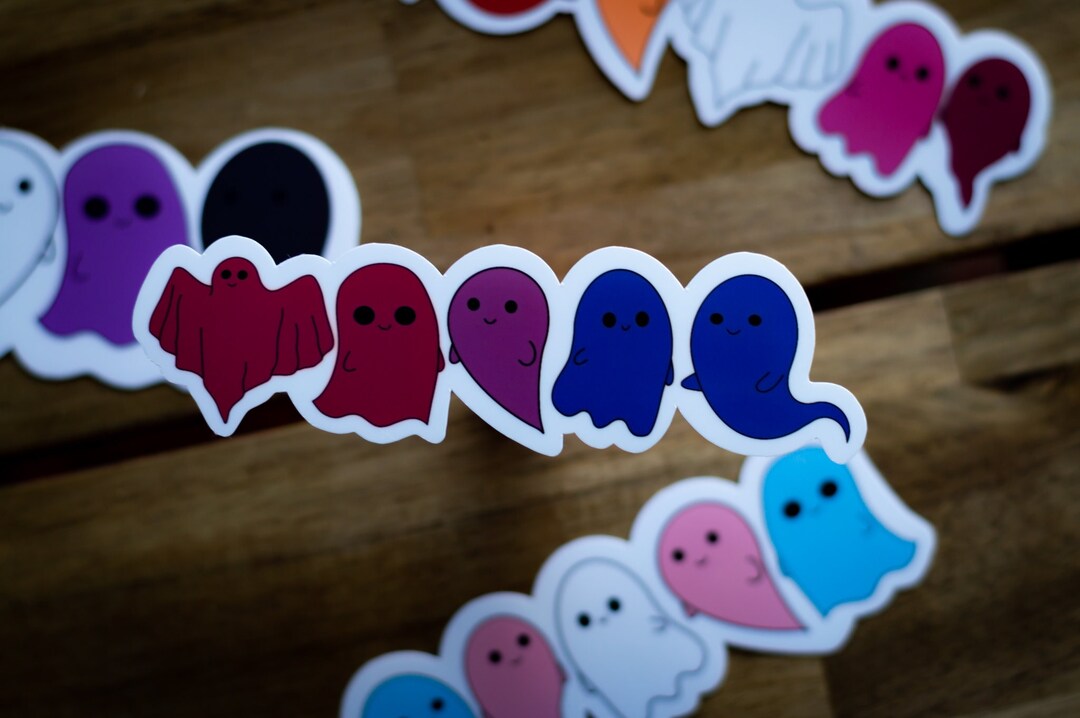 Subtle Bisexual Ghost Sticker Spooky Season Pride Flag LGBT - Etsy