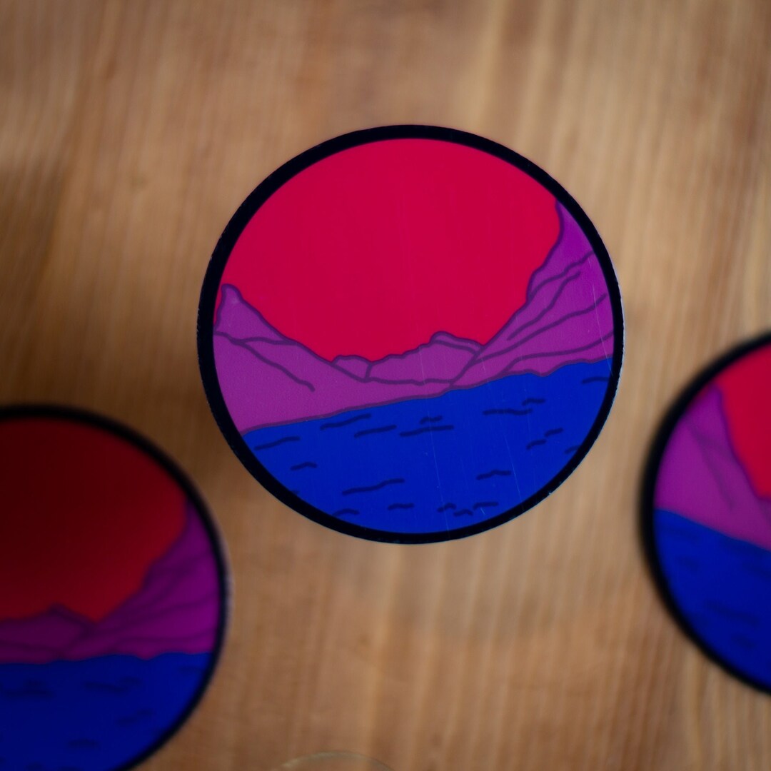 Subtle Bisexual Sticker, Landscape Pride Flag - Etsy.de