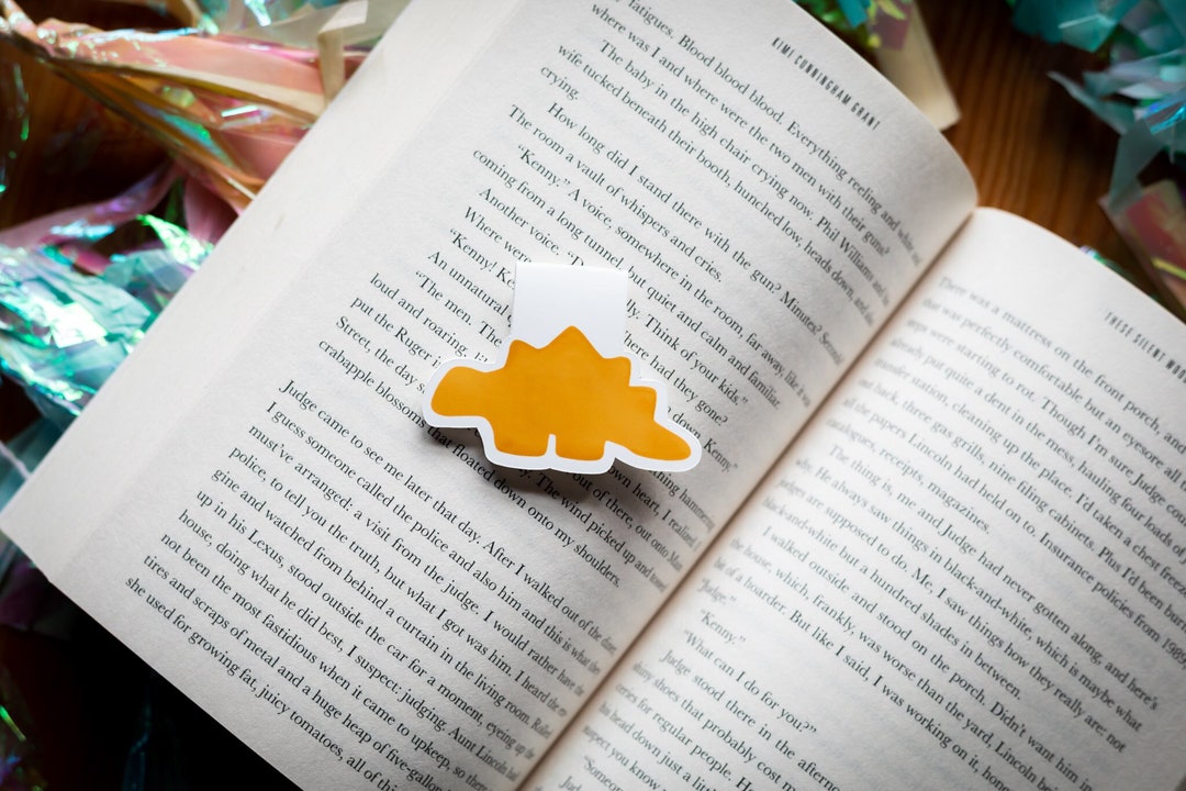 Stegosaurus Chicken Nugget Fold Over Magnetic Bookmark Book Lover ...