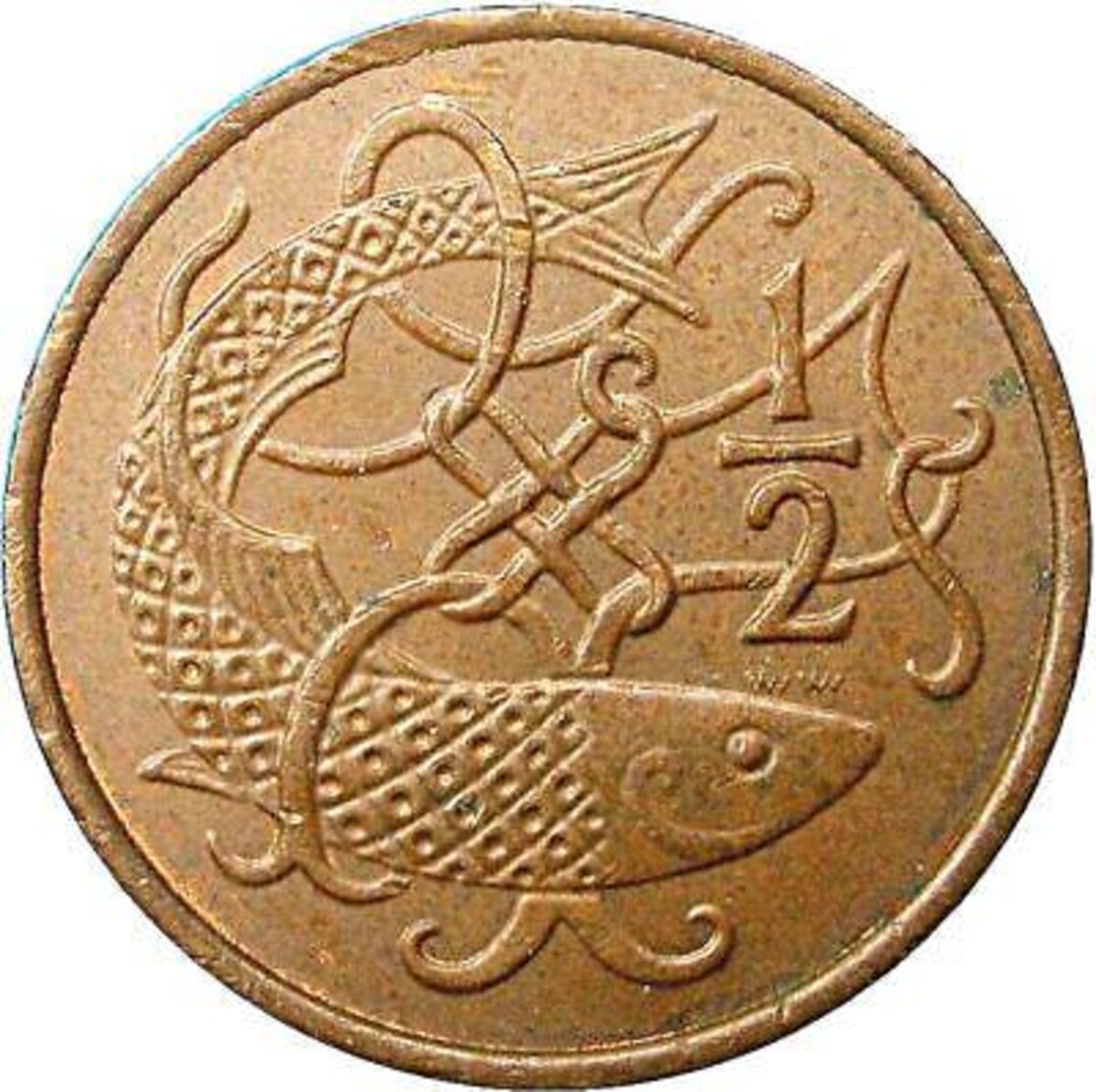 Manx Coin Isle of Man 1/2 Penny | Elizabeth II | Atlantic Herring ...