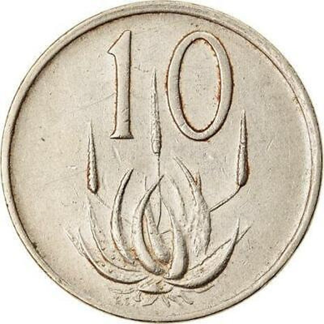 South Africa | 10 Cents Coin | SUID-AFRIKA | Aloe Vera | KM85 | 1970 ...