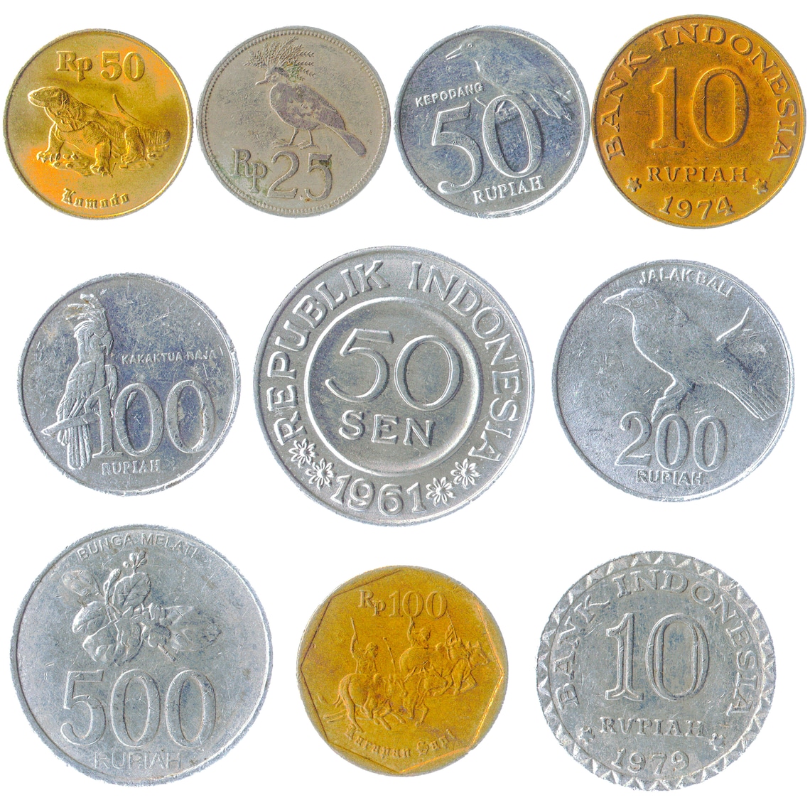 Indonesian Coins Collectible Money Rupiah Sen Currency of - Etsy
