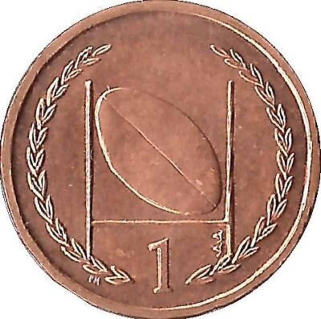 Manx Coin Isle of Man 1 Penny | Queen Elizabeth II | Rugby Ball | 1998 ...