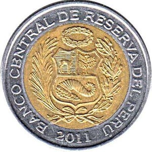 Peru 2 Nuevos Soles Coin | 2nd Type | Hummingbird | KM343 | 2010 - 2015 ...