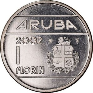 Aruba 1 Florin Coin | Queen Beatrix | 1986 - 2013 - Etsy
