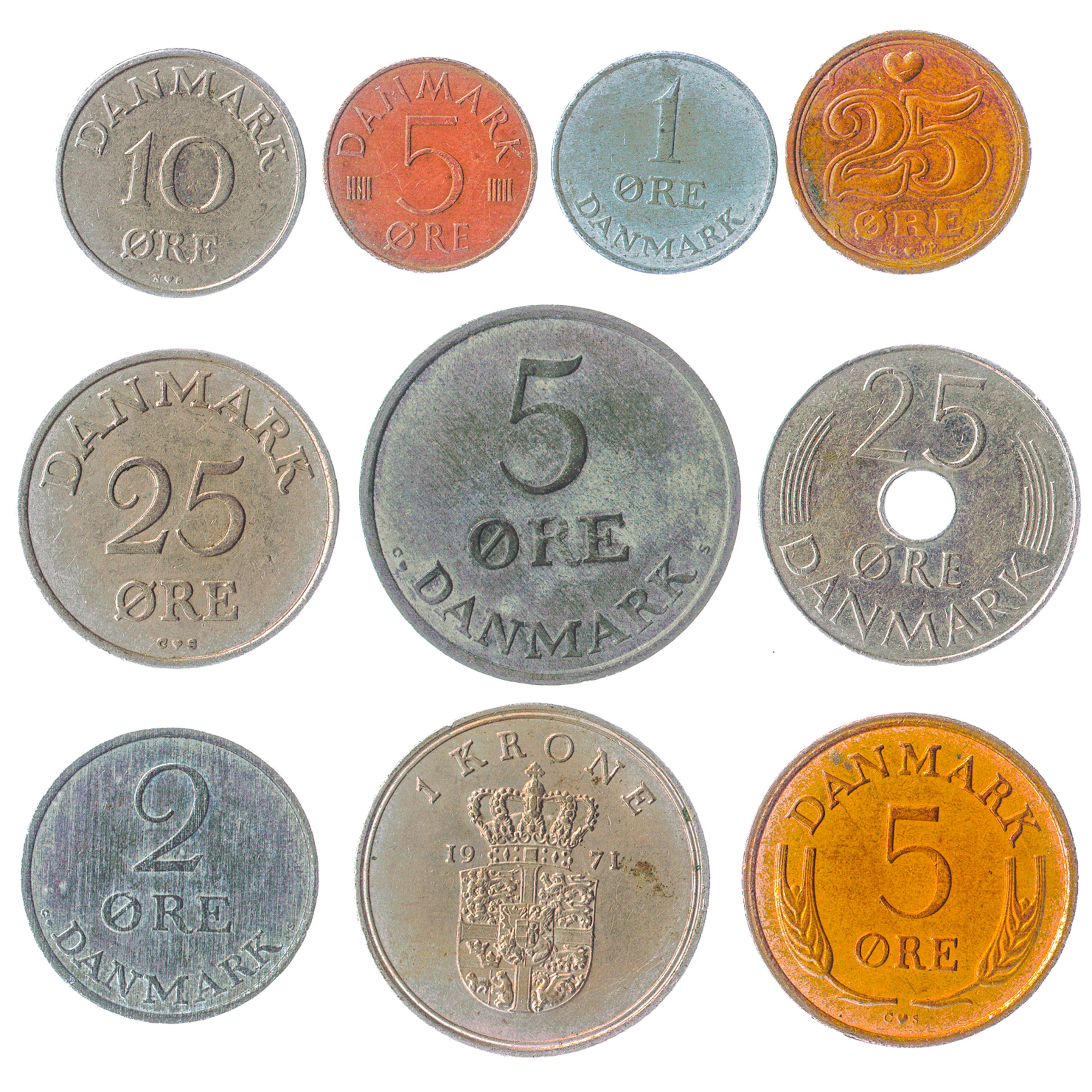 Danish Kroner Coins Danish Kroner Coins