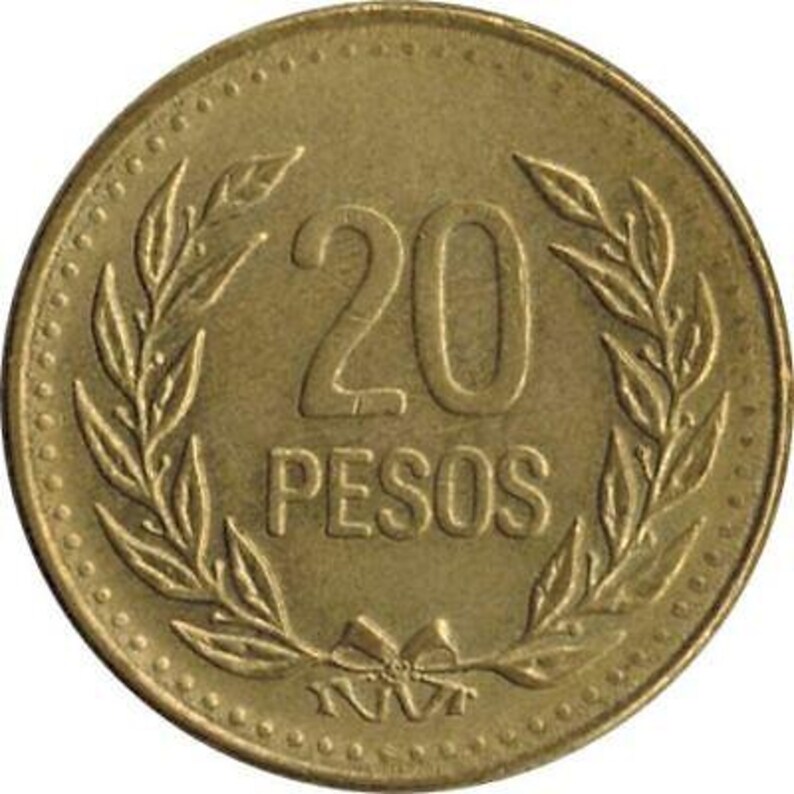 Colombia | 20 Pesos Coin | Libertad Y Orden | 1989 - 2003 - Etsy