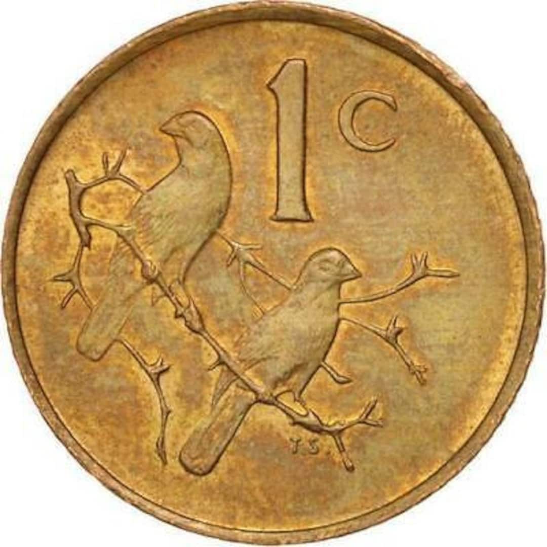 South Africa | 1 Cent Coin | SUID-AFRIKA | Cape Sparrows | KM82 | 1970 ...