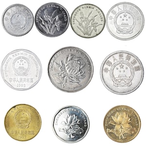 Chinese Coin Collection: 10 Old Coins, Fen Jiao Yuan (1955-date) - Etsy