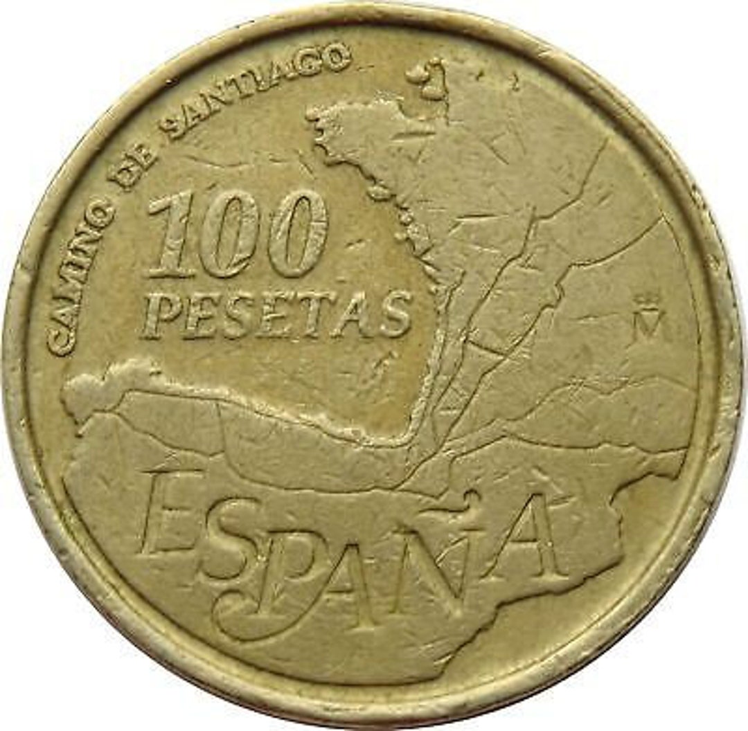 Spain 100 Pesetas Way of St. James Coin KM922 1993 Castle and ...
