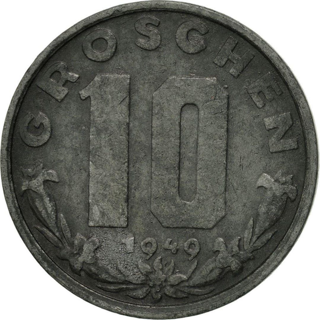 Austria 10 Groschen Coin | 1947 - 1949 - Etsy
