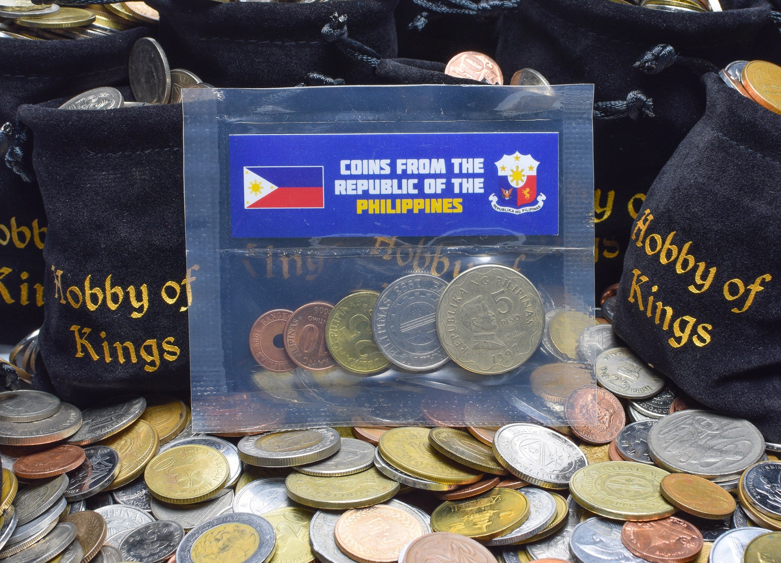 5 Different Coins From Philippines. Old Collectible Money From Asia ...