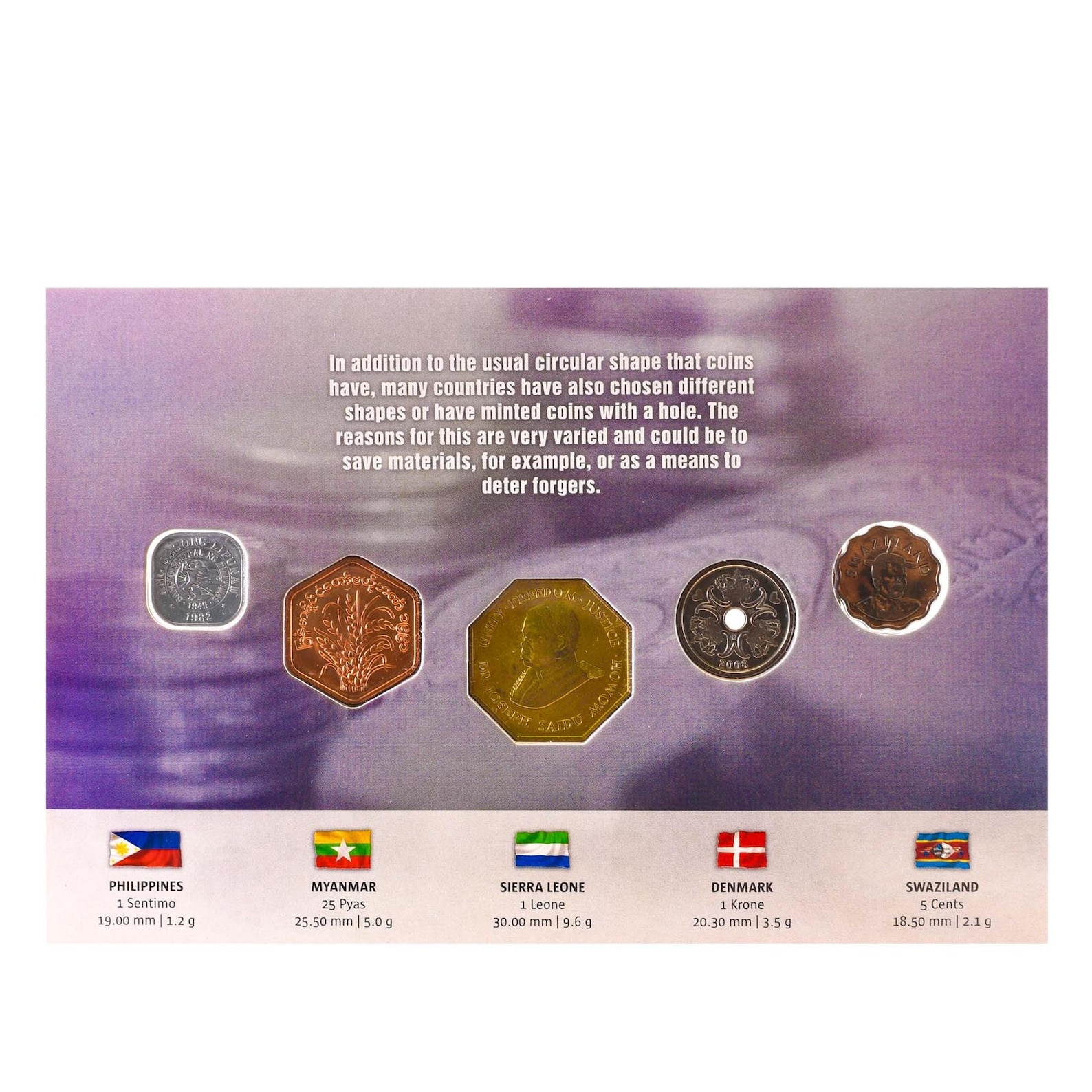 Unusual Shapes and Forms | 5 Coin Set | Blistercard | Square ...