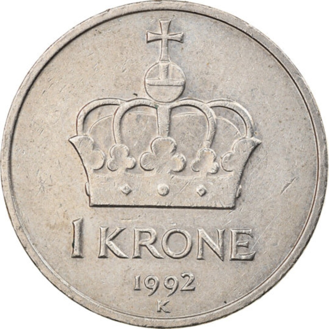 Norway 1 Krone - Harald V Coin KM436 1992 - 1996 - Etsy