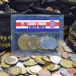 5 Costa Rican Coins | Mixed Collectible Currency Colones | Volcanoes ...