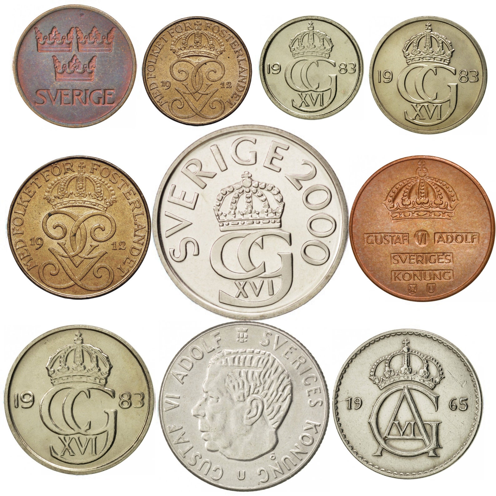 Swedish Coins Old Collectible Sweden Currency Ore Krona | Etsy