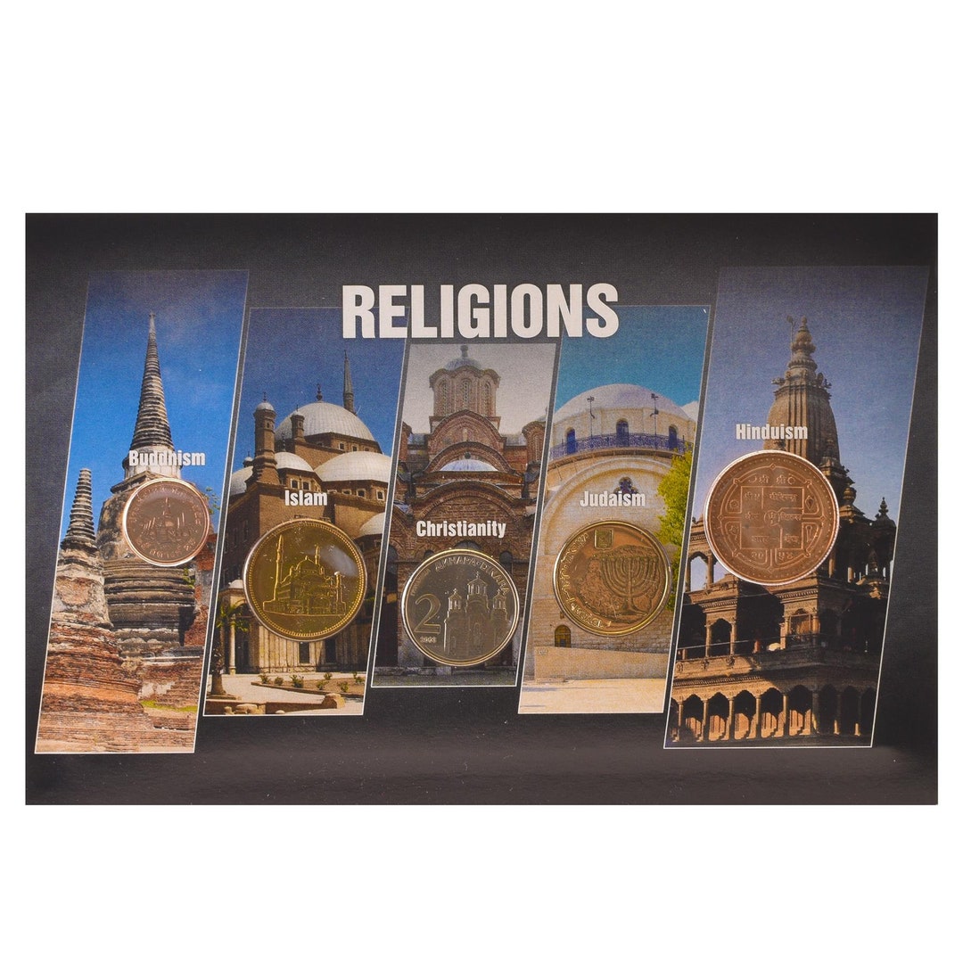 Religions of the World | 5 Coin Set | Buddhism | Islam | Christianity ...