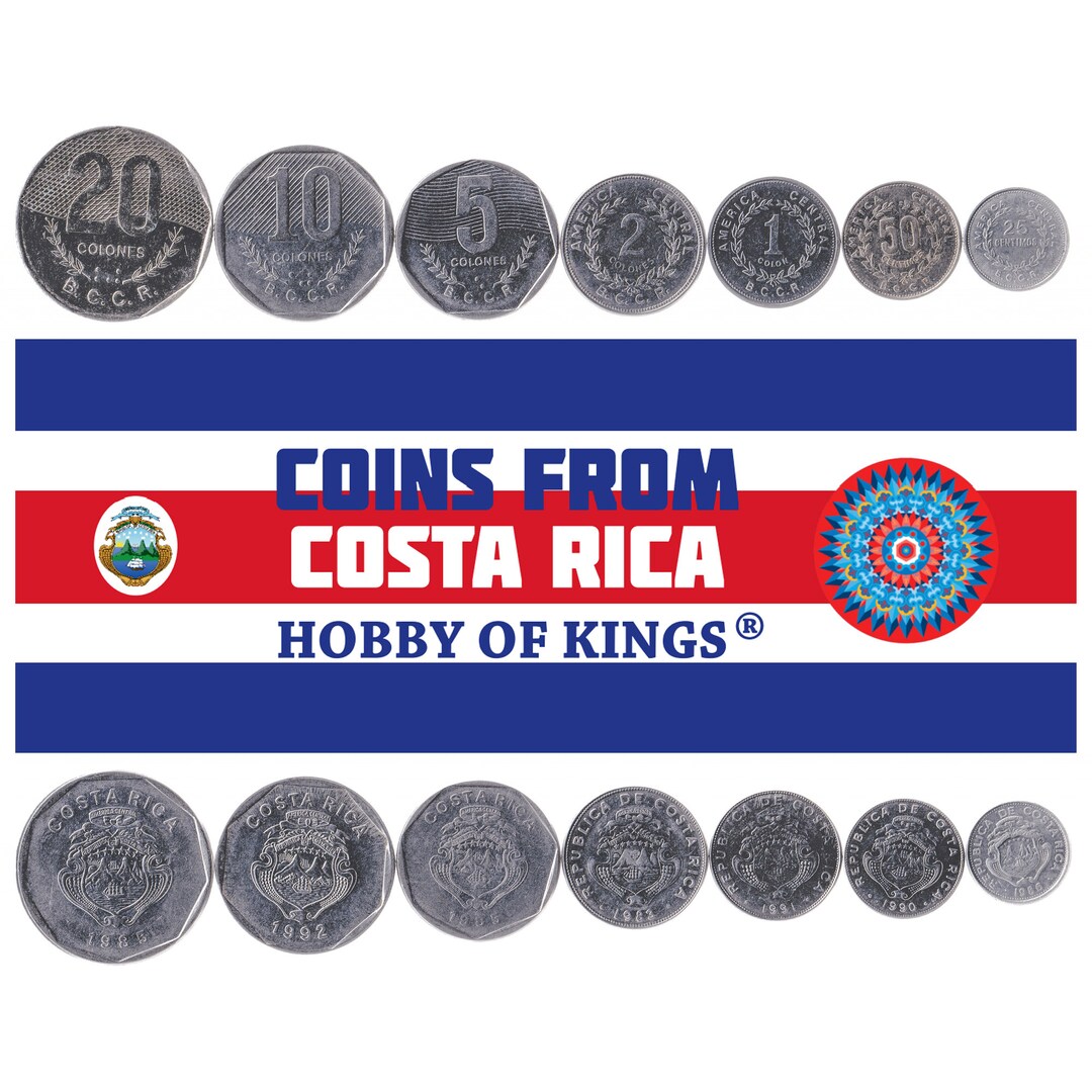 Costa Rican Coin Set: 1982-1994 Tico Currency - Etsy