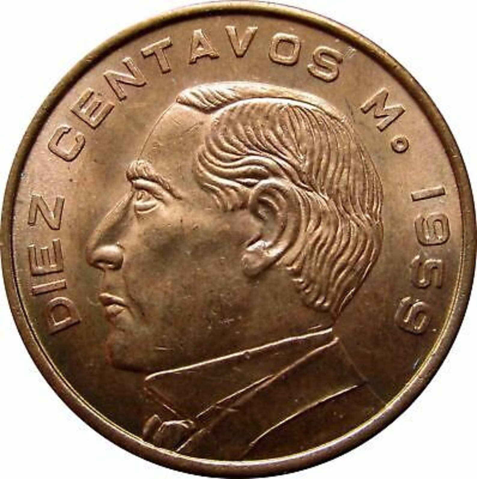 Mexico 10 Centavos | Benito Juárez | Mexican Coin 1955 - 1967 - Etsy