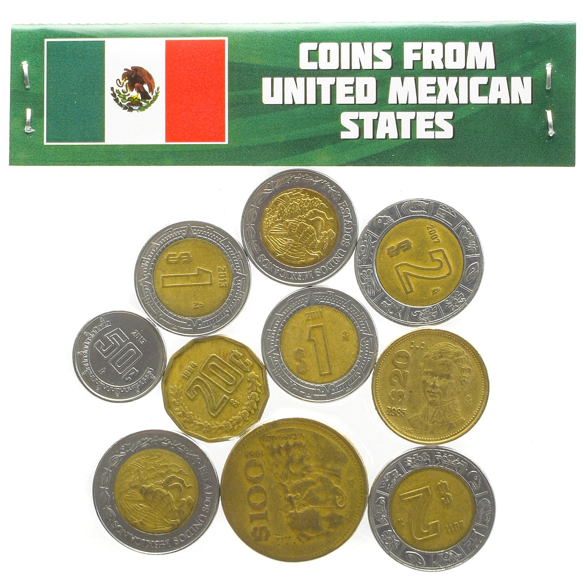 10 Different Mexican Coins. Money From Mexico: Centavos | Etsy