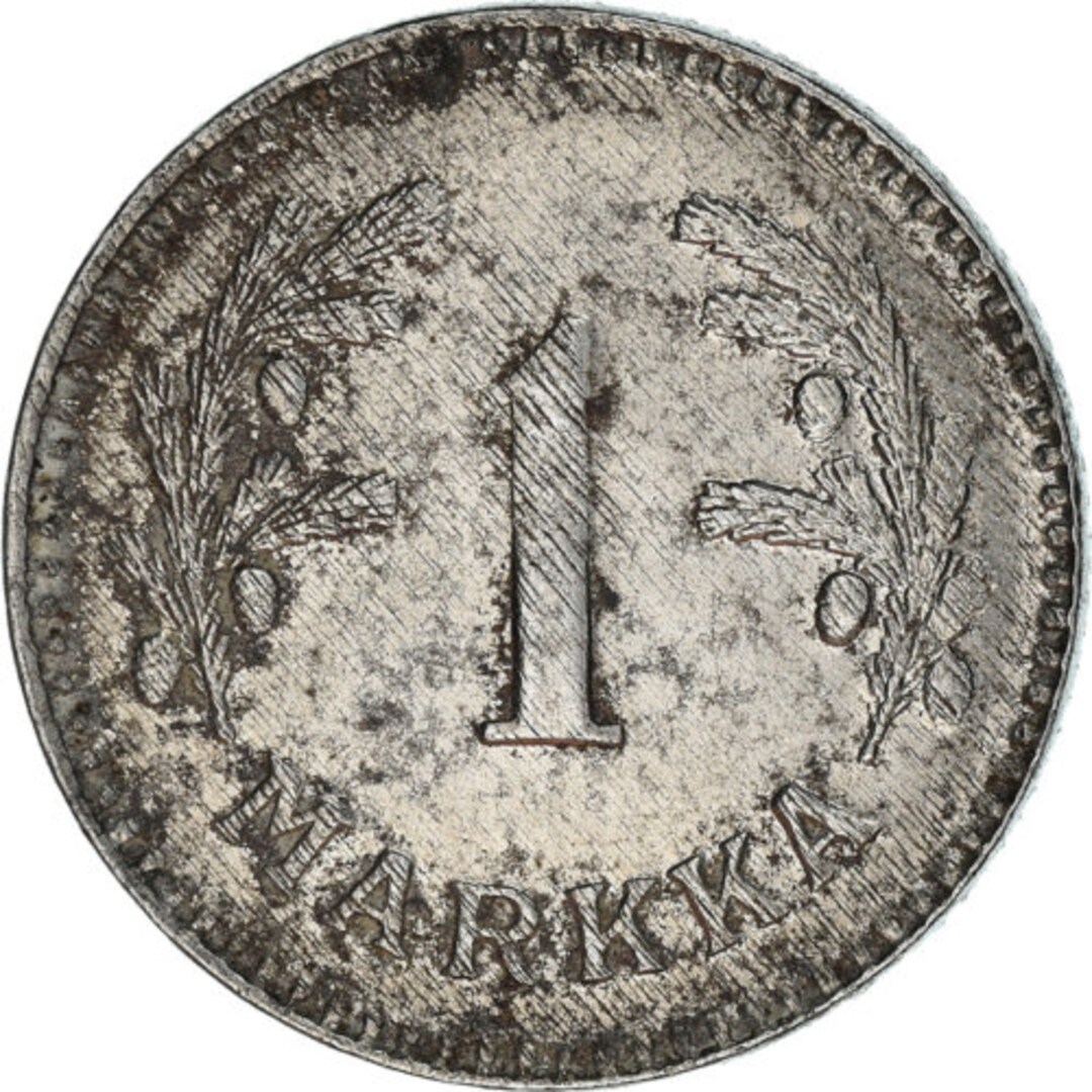 Finnish Coin Finland 1 Markka | Spruce Branch | 1943 - 1952 - Etsy