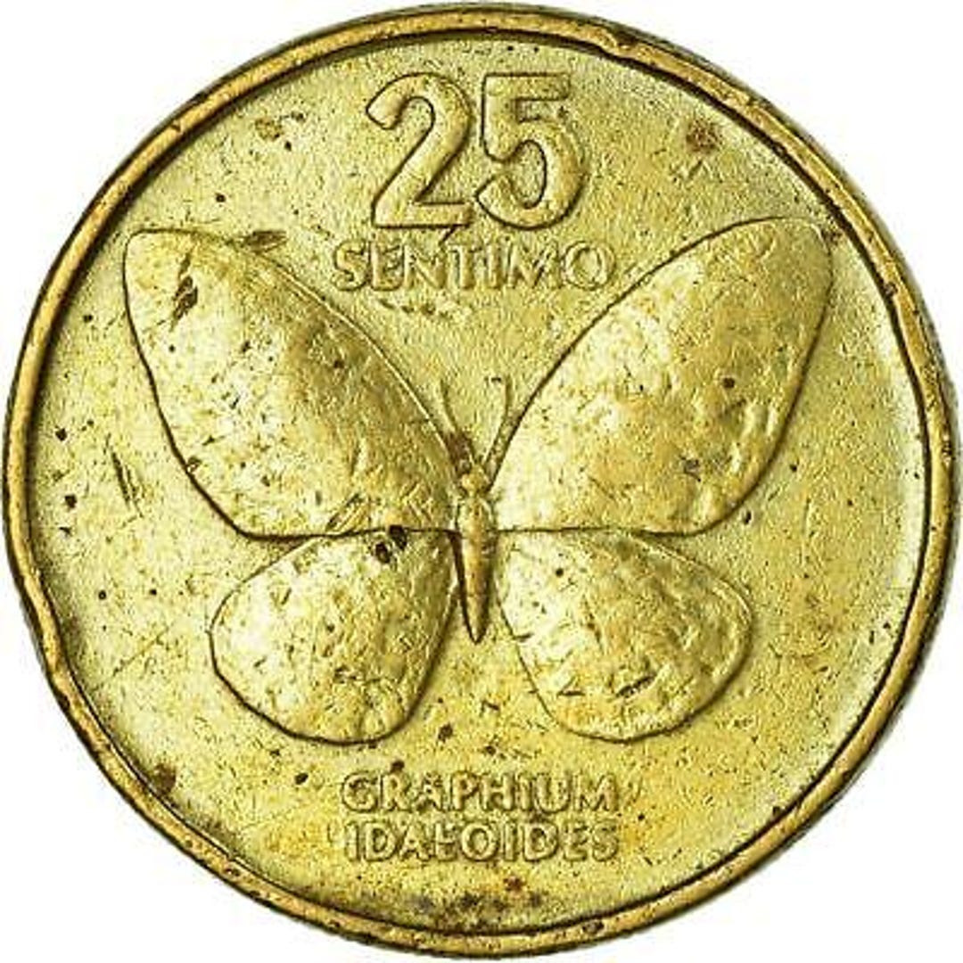 Philippines 25 Sentimo Coin | Large Type | KM241.1 | 1983 - 1990 - Etsy