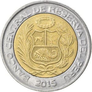 Peru 2 Nuevos Soles Coin | 2nd Type | Hummingbird | KM343 | 2010 - 2015 ...