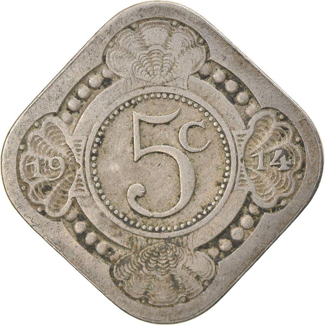 Nederlandse munt 5 cent | Koningin Wilhelmina | 1913 - 1940 - Etsy ...