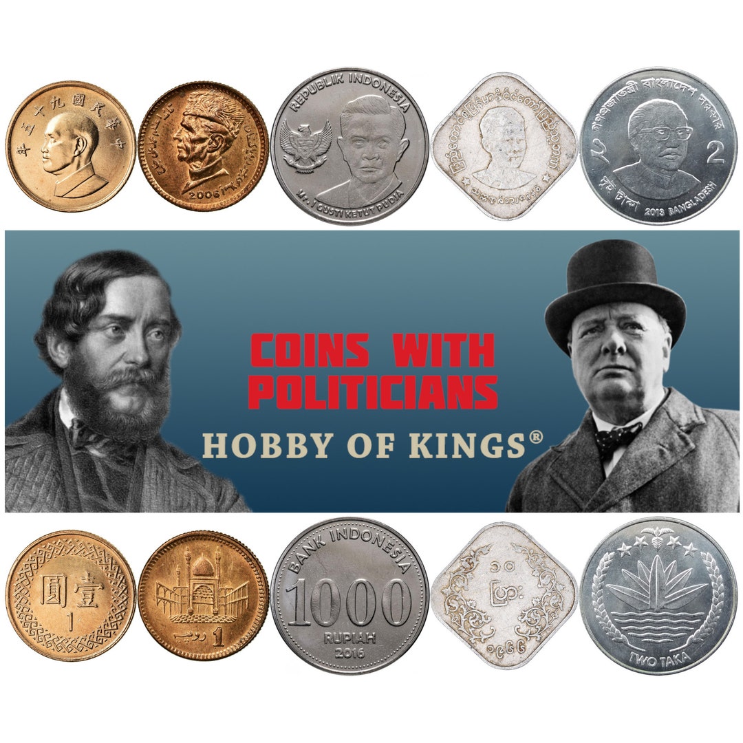 5 Coin Collection | Politicians of Asia | Leader | Politics ...