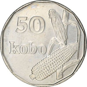 Nigerian 50 Kobo Corn Ears Nigeria 2006 - Etsy