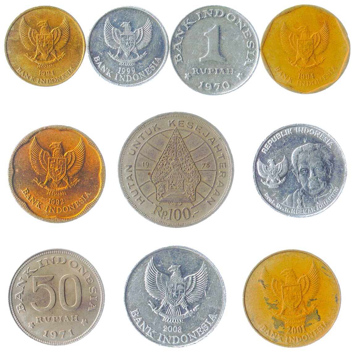 Indonesian Coins Collectible Money Rupiah Sen Currency of - Etsy